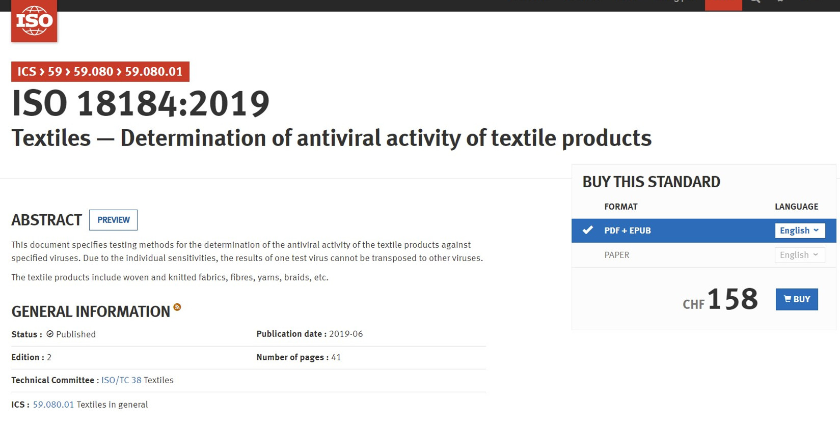 纺织品 纺织品抗病毒活性的测定 - 抗菌产品质量控制体系 - 抗菌产业网-抗菌行业门户网站